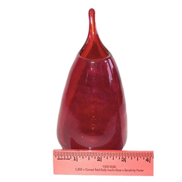 Blenko Pier 1 | Accents | Vintage Red Teardrop Glass Blenko Style Hand ...